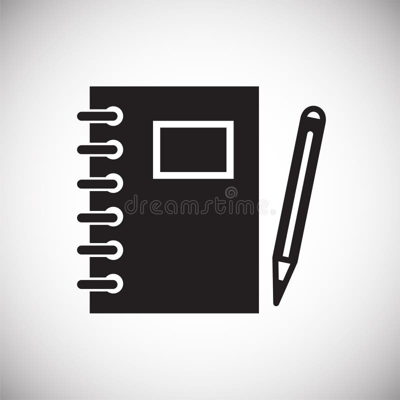Simple Workbook Icon with a Red Bookmark Stock Illustration ...