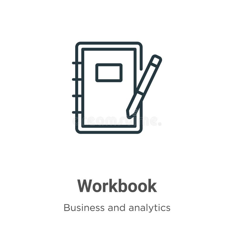 Simple Workbook Icon with a Red Bookmark Stock Illustration - Illustration of notebook, planner ...