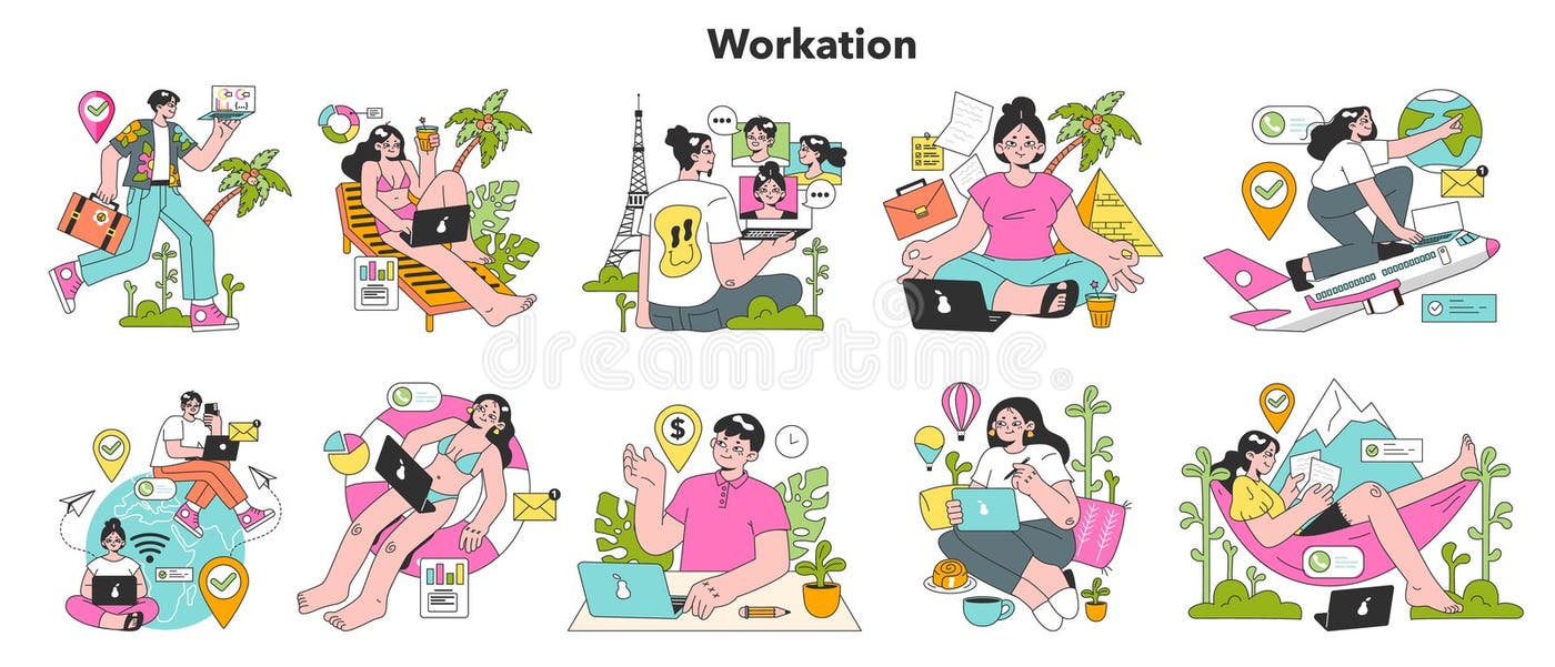 Workcation Stock Illustrations – 512 Workcation Stock Illustrations ...