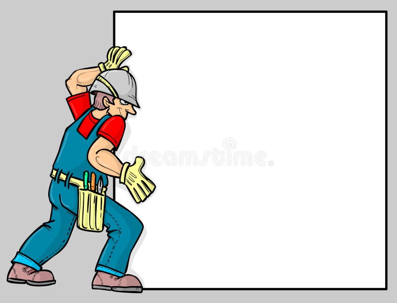 A worker stock illustration. Illustration of cartoon - 28368665