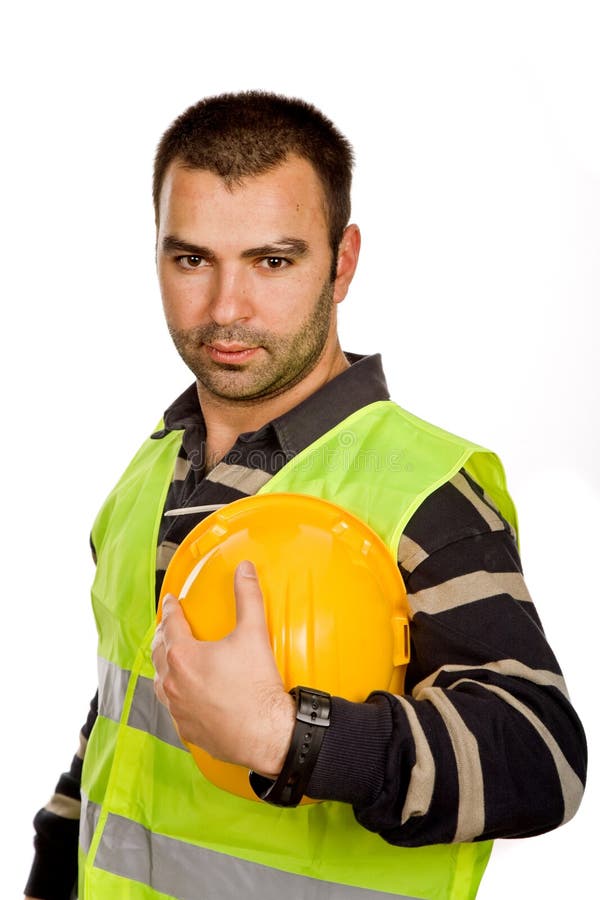 Friendly Construction Worker Stock Image - Image of build, protective ... Friendly Construction Worker Stock Image - Image of build, protective ...