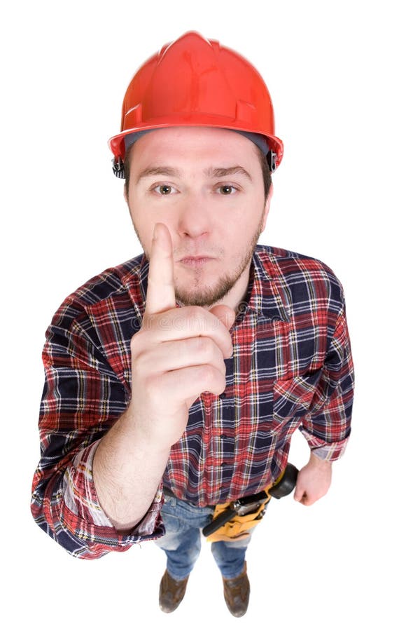 Angry Construction Worker stock image. Image of male, furious - 8028243
