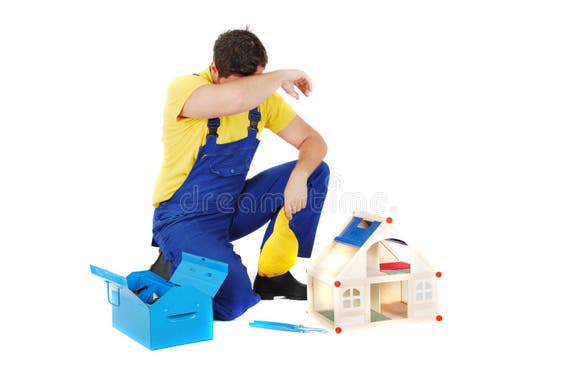 Worker stock image. Image of serviceman, resistless, baffled - 9827765