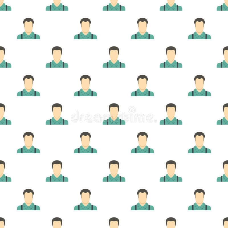 Worker Avatar Pattern Seamless Stock Vector - Illustration of repeating ...