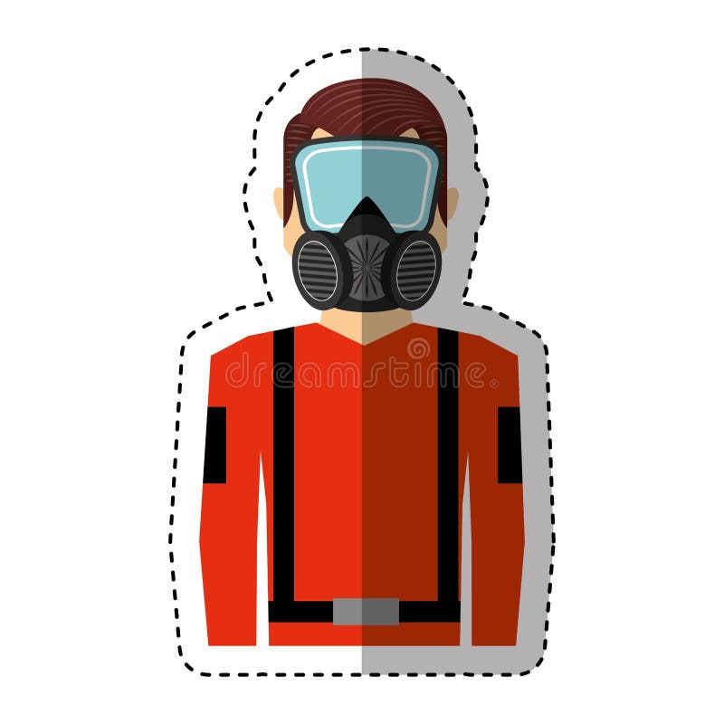 Worker Avatar with Safety Suit Stock Illustration - Illustration of ...