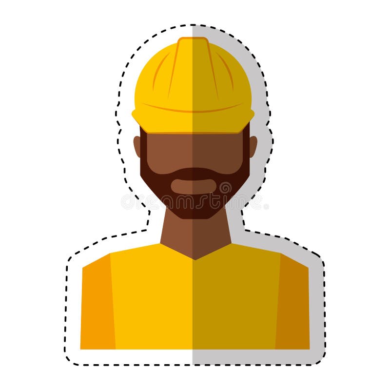 Worker Avatar with Safety Suit Stock Illustration - Illustration of ...