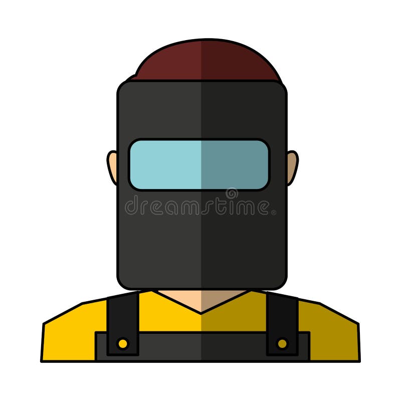 Worker Avatar with Safety Suit Stock Illustration - Illustration of ...