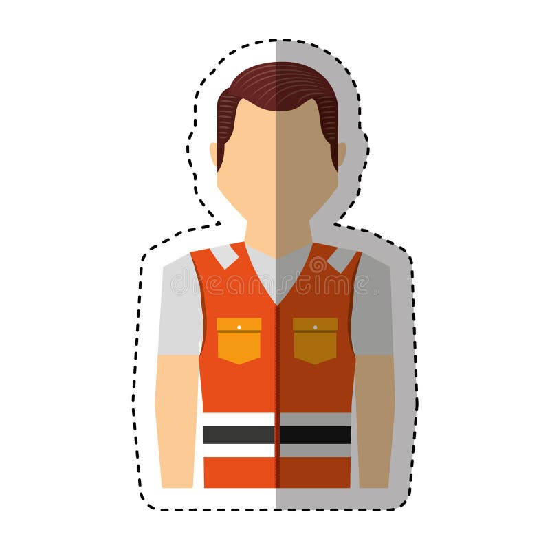 Worker Avatar with Safety Suit Stock Vector - Illustration of safesuit ...