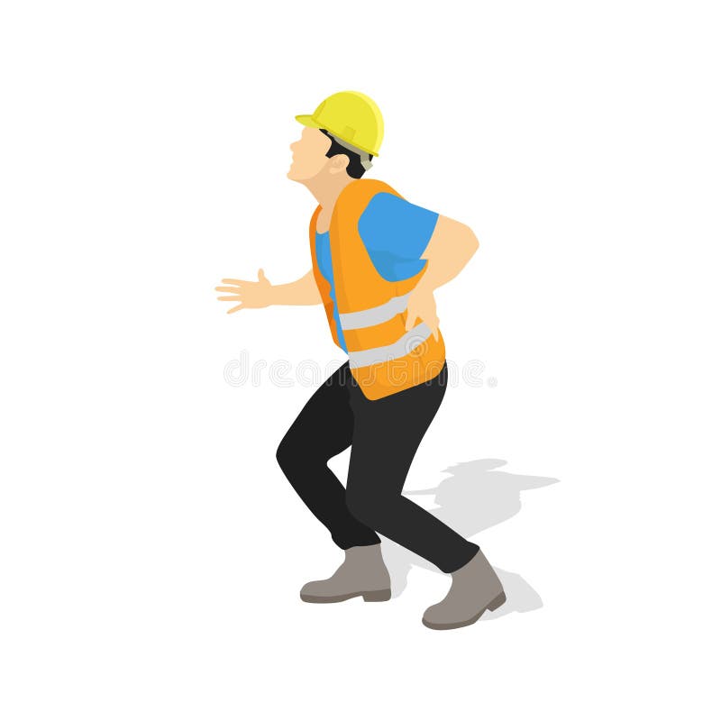 Worker back view stock vector. Illustration of engineering - 90583975