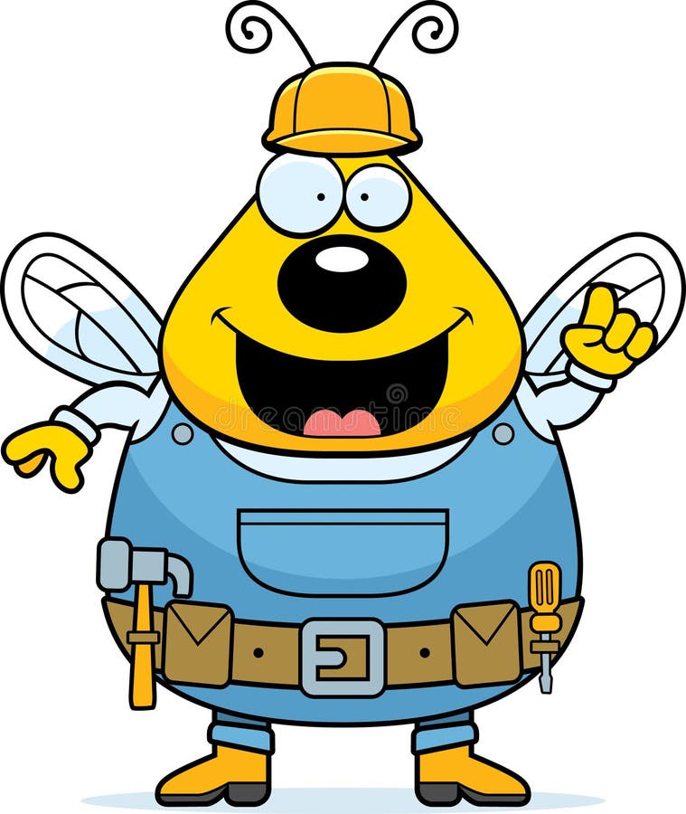 Worker Bee stock vector. Illustration of builder, belt - 14016200