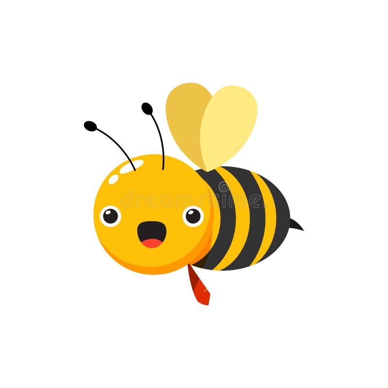 A Worker Bee with Necktie, Isolated Vector Illustration Stock ...