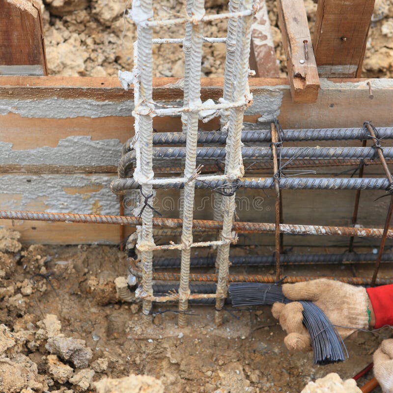Worker Bending Steel Rod for Construction Job Stock Photo - Image of ...