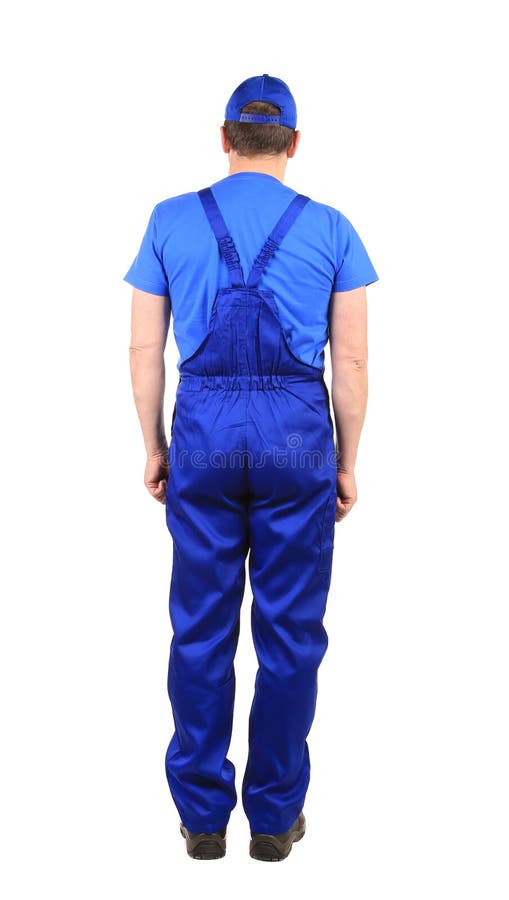Worker Blue Overalls Back View Stock Photos - Free & Royalty-Free Stock ...