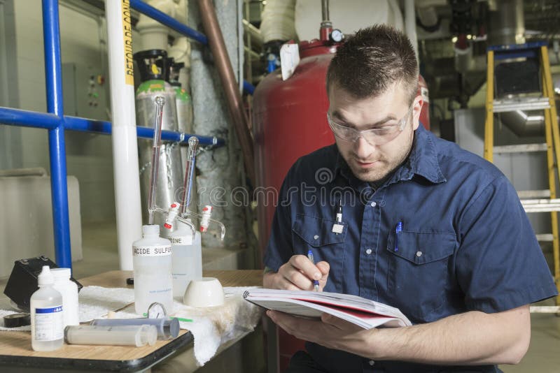 Worker boiler stock image. Image of employee, chemical - 51078787
