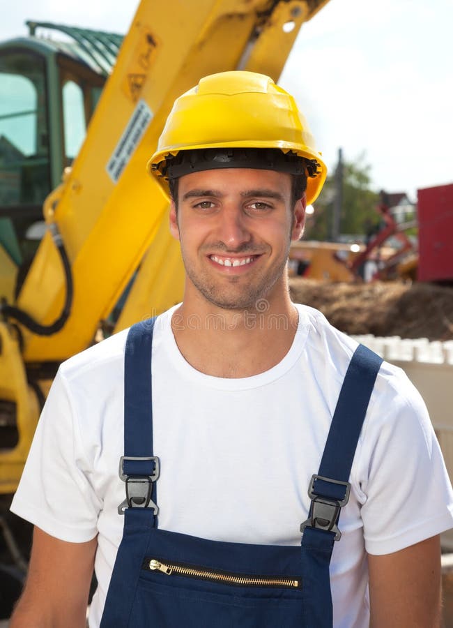 Handsome Worker Loves His Job Stock Photo - Image of bulldozer ...
