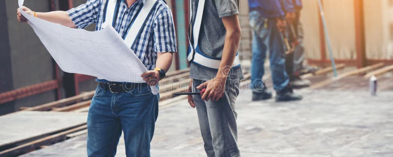 Worker Builder Foreman Engineering Occupation Working with Construction ...