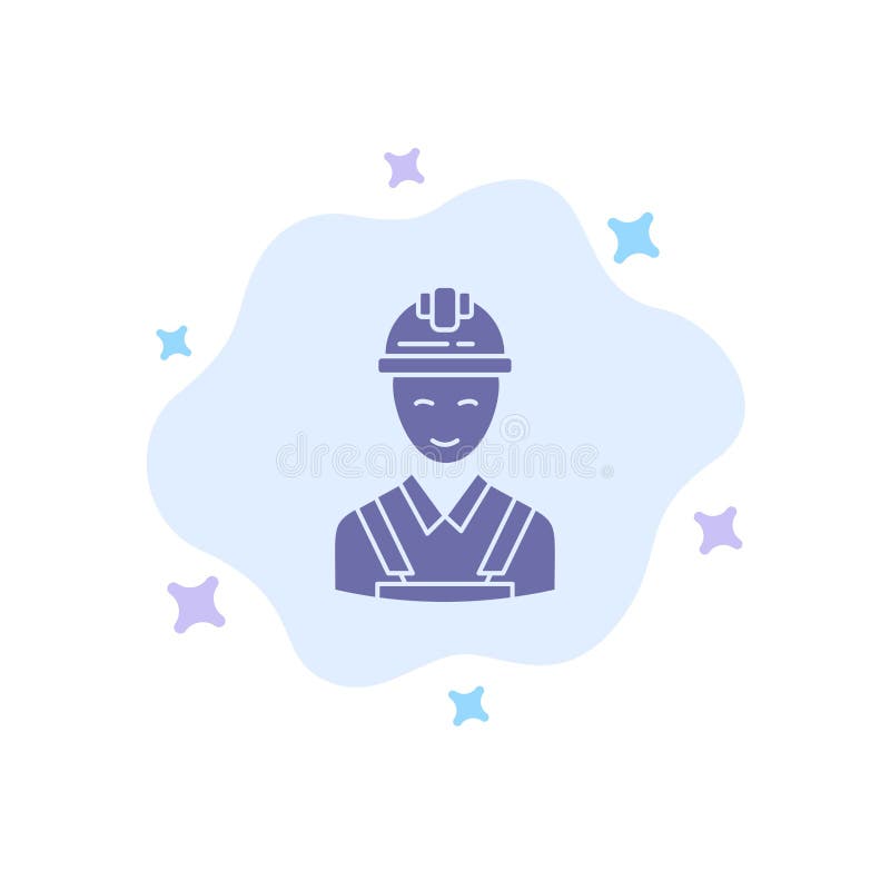 Worker, Building, Carpenter, Construction, Repair Blue Icon on Abstract ...