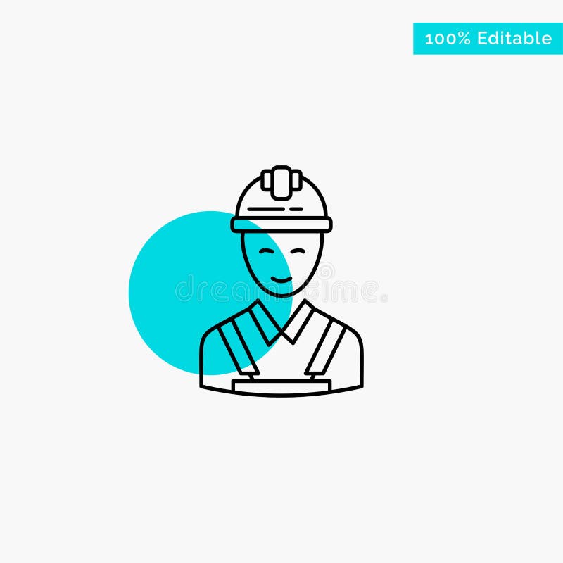 Worker, Building, Carpenter, Construction, Repair Turquoise Highlight ...