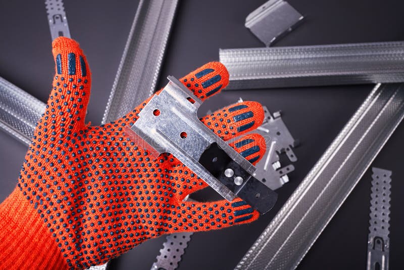 Worker and Building Material Stock Photo - Image of hole, horizontal ...