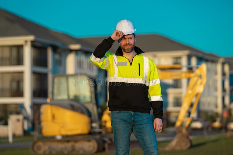 Worker in Suit and Helmet. Investor Civil Engineer, Construction ...
