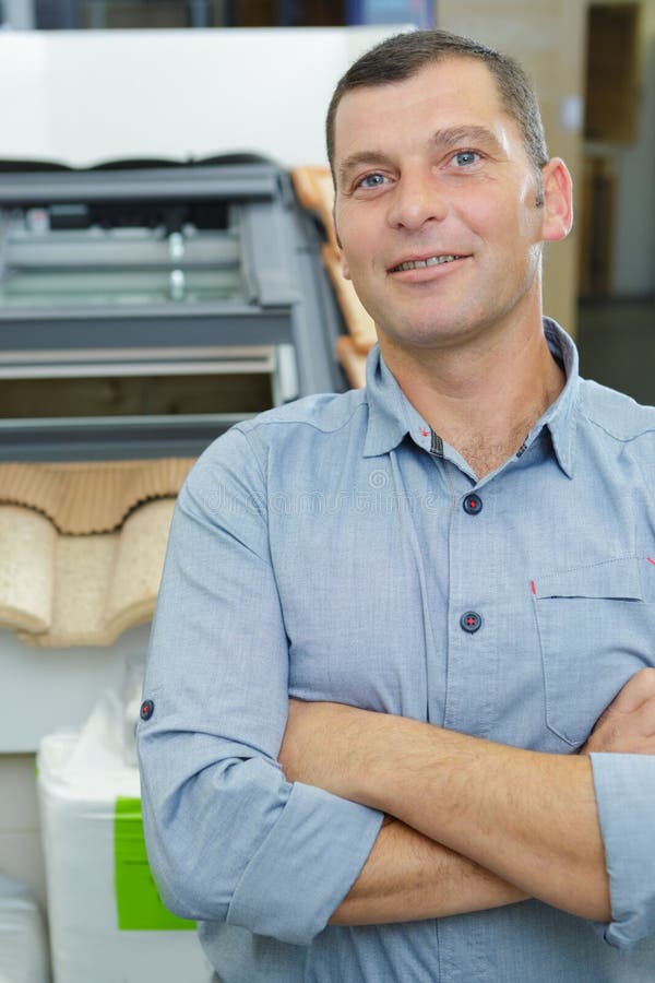 Worker at Ceramic Profiling Factory Stock Image - Image of movement ...