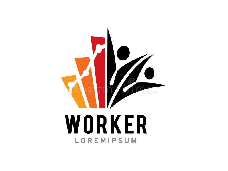 Worker and Chart Logo Symbol or Icon Template Stock Vector ...