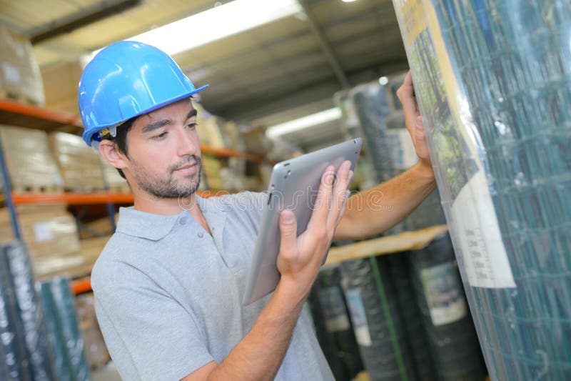Worker Checking Reference Roll Fencing Stock Photos - Free & Royalty ...