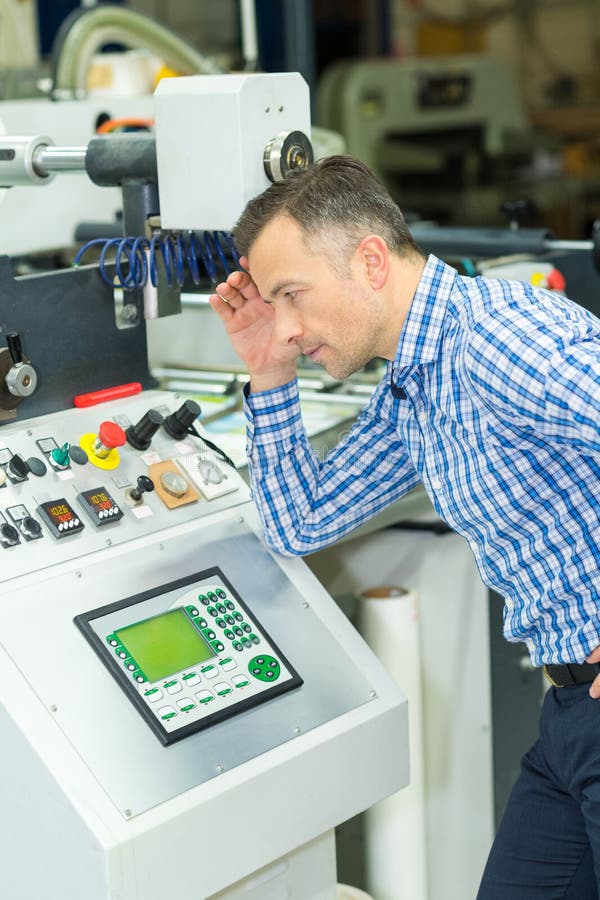 Worker Checking Quality Printing Stock Image - Image of paper ...