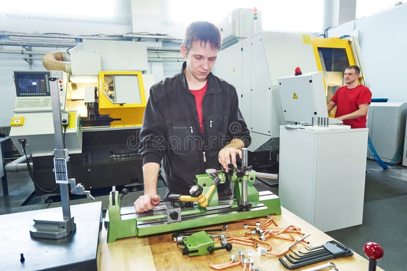 Tool Quality Measuring Process Stock Photo - Image of industrial ...