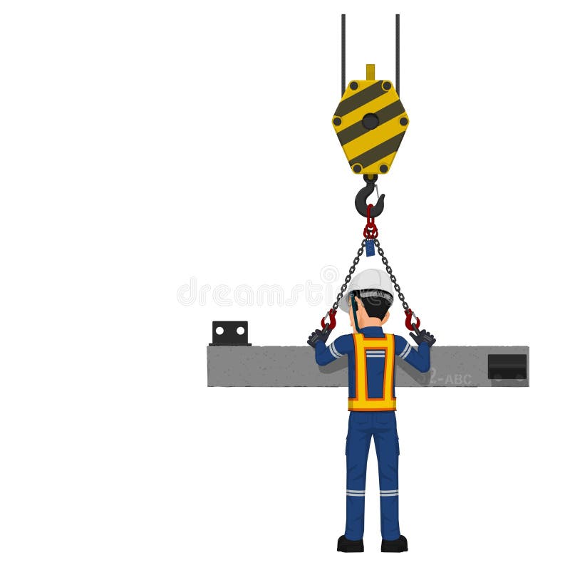 A Worker is Checking Slings and Ensure that the Rigging Angle is ...