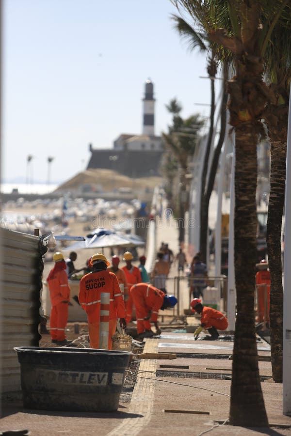 Worker in Civil Construction Work Editorial Stock Image - Image of ...