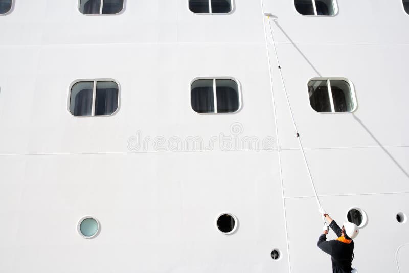 Worker Cleaning a Cruise Ship Editorial Photo - Image of passenger ...