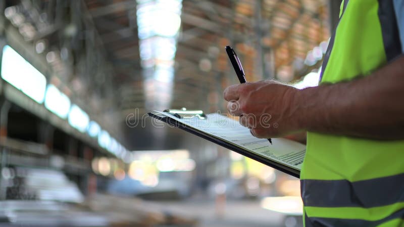The Worker with a Clipboard.AI Generated Image Stock Photo - Image of ...
