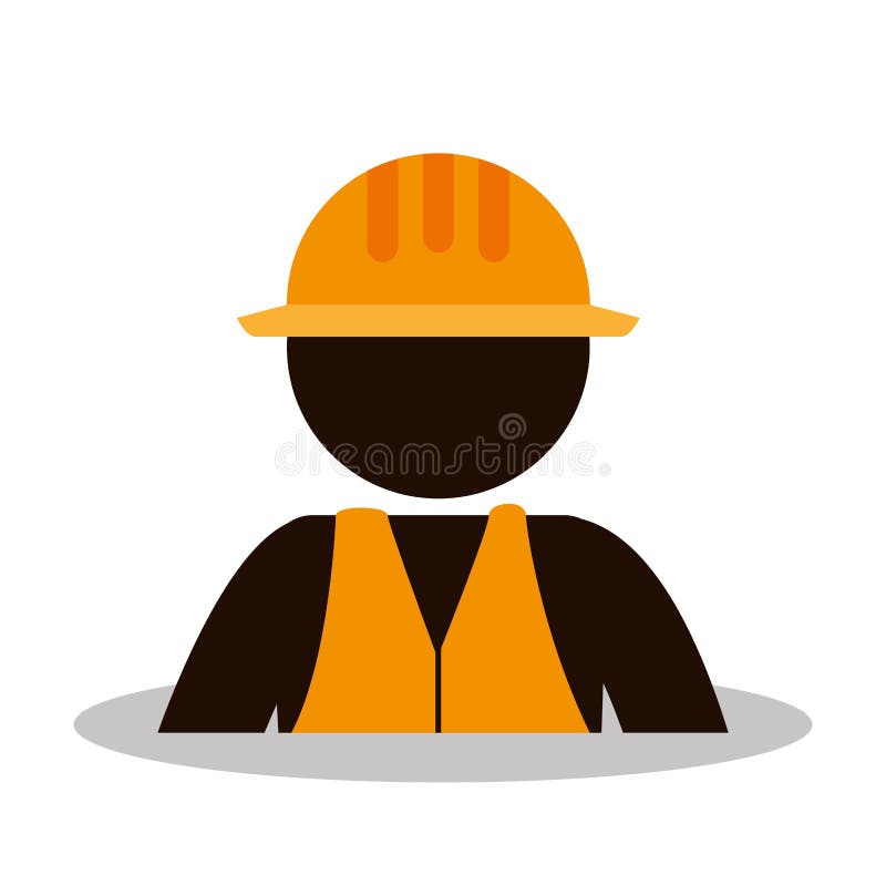Worker Construction Avatar Icon Stock Vector - Illustration of symbol ...