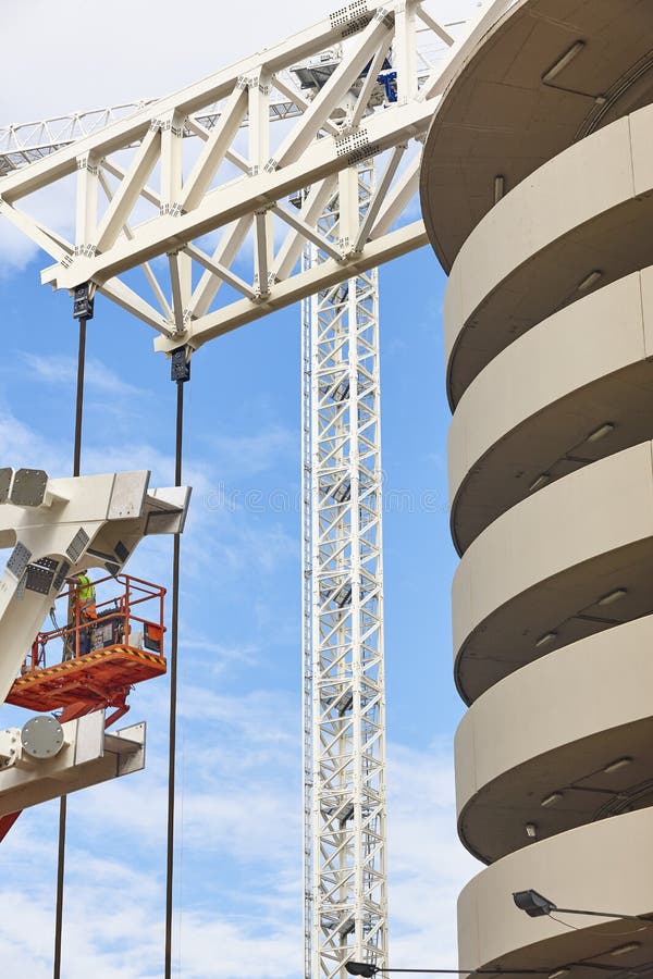 Worker on a Construction Site. Engineering and Architectural ...