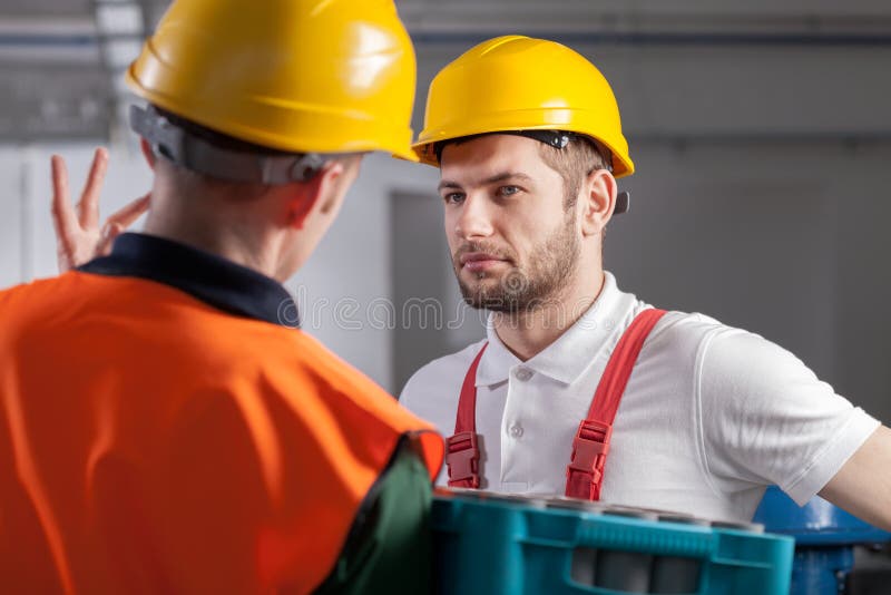 Manager on factory floor stock photo. Image of workforce - 14219484