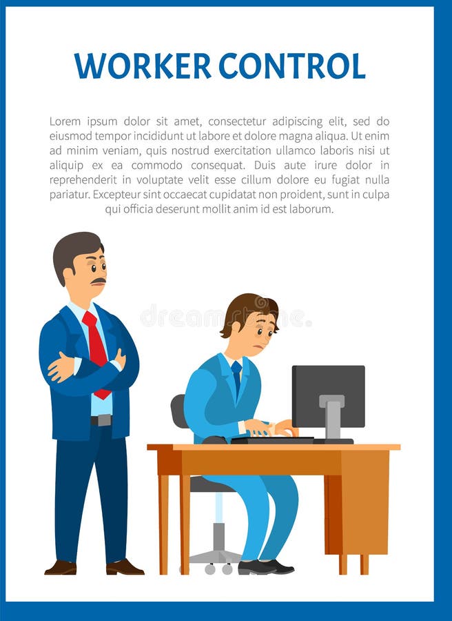 Boss Company Leader Talking To Office Worker Man Stock Vector ...