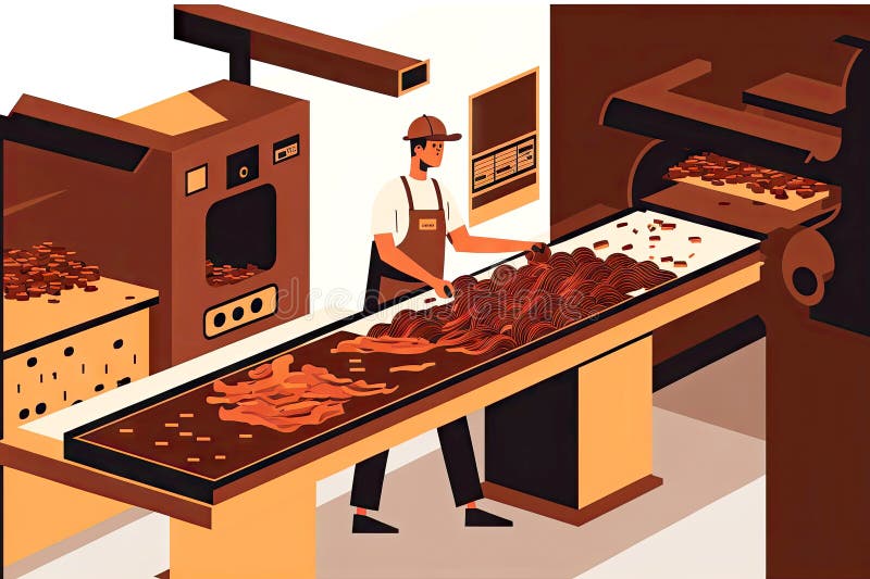 Worker Controlling Production Process of Sliced and Dried Ales ...