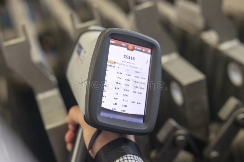 The Inspector is Material Analysis Pmi and Xrf is Measuring in ...