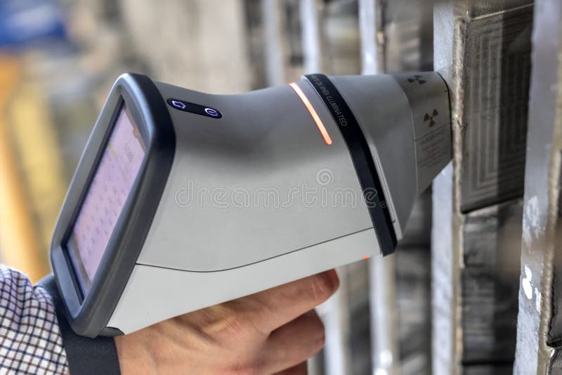 The Inspector is Material Analysis Pmi and Xrf is Measuring in ...