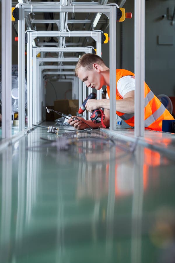 Production Worker in Manufacturing Plant Stock Photo - Image of factory ...