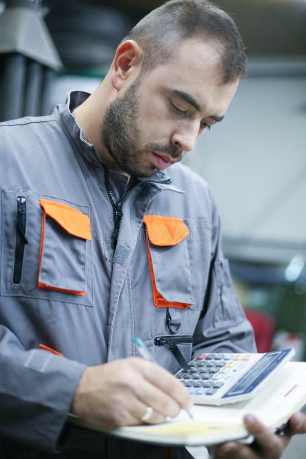 Manual young worker. stock photo. Image of operator - 119569472