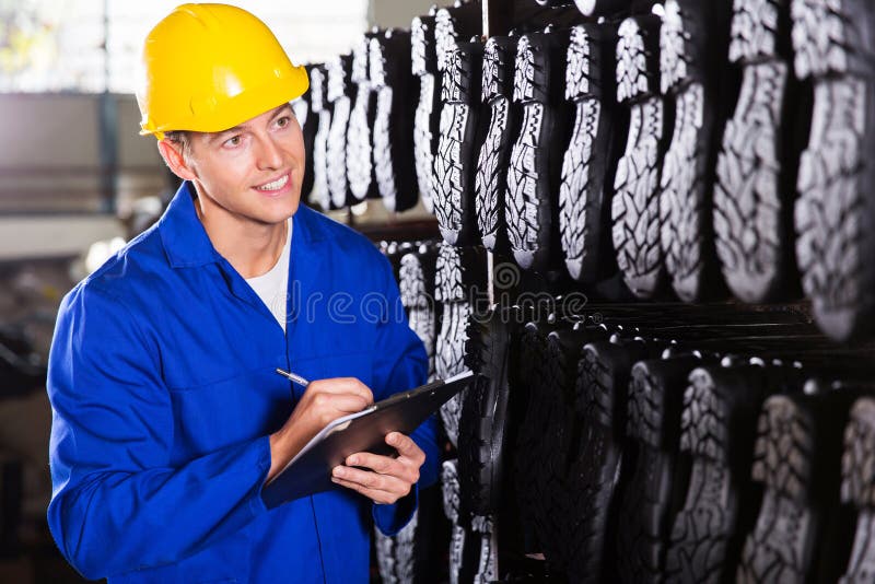 Worker Counting Stocks in Warehouse Stock Image - Image of audit ...