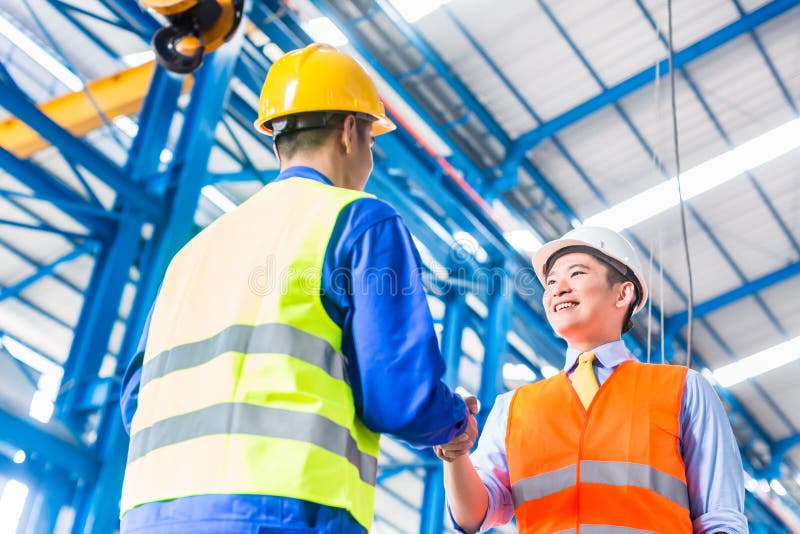 Worker and Customer Service of a Factory Stock Photo - Image of asians ...