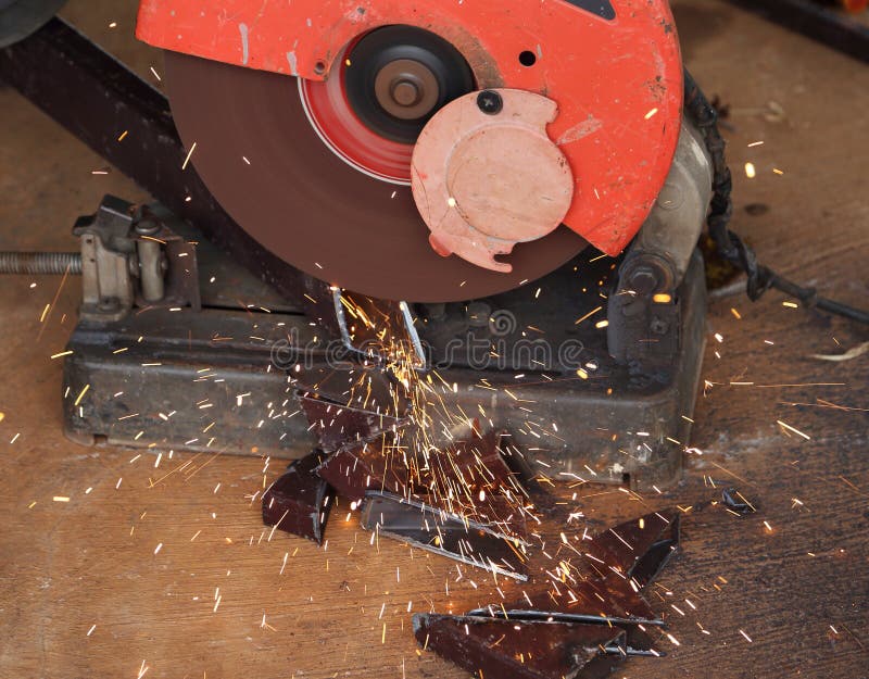 Worker cutting metal stock image. Image of industrial - 42548277