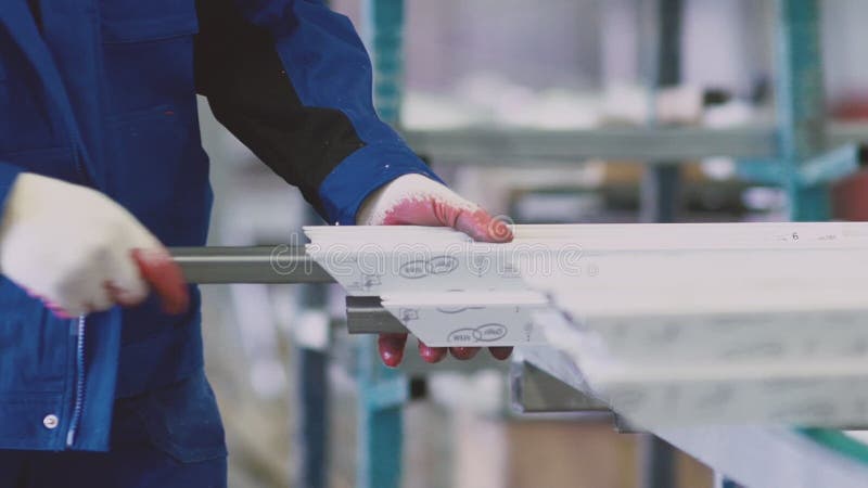 Cutting PVC Profile with Circular Saw Stock Footage - Video of ...