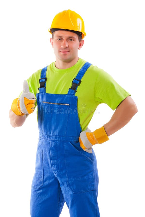 Worker Demonstrating Ok Finger Stock Image - Image of male, green: 35476523