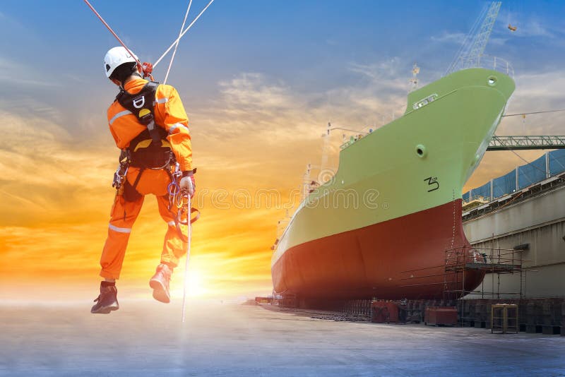 Worker Demonstration Sprinkle, a Safety Harness is a Form of Protective ...