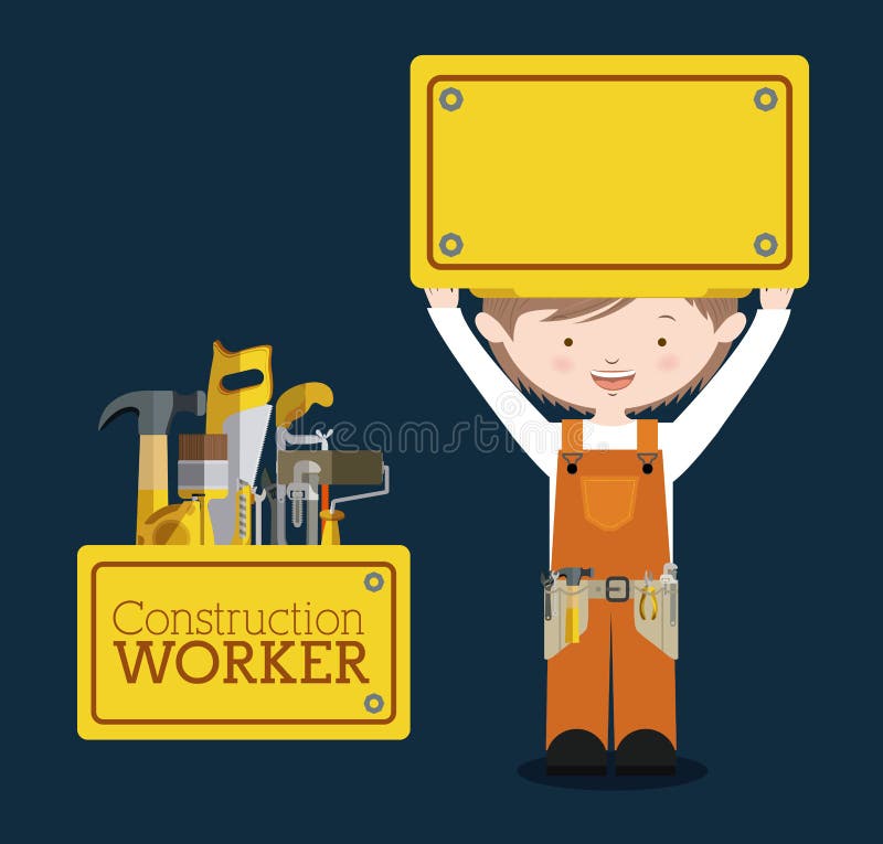 Worker design stock vector. Illustration of tools, vector - 43255283