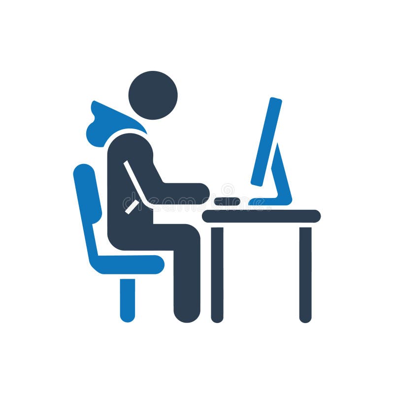 Worker Desk Icon stock vector. Illustration of desk - 375316767